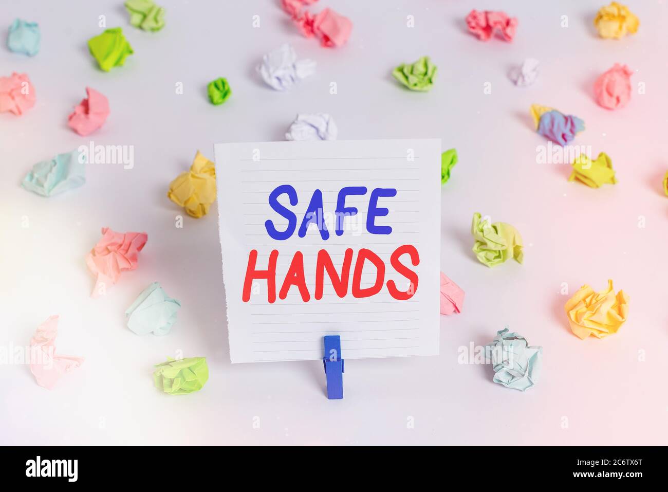 Word writing text Safe Hands. Business photo showcasing Ensuring the ...