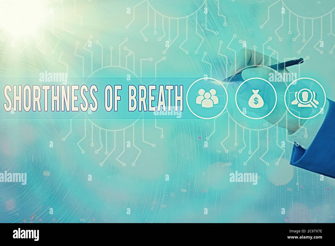 Conceptual hand writing showing Shorthness Of Breath. Concept meaning ...