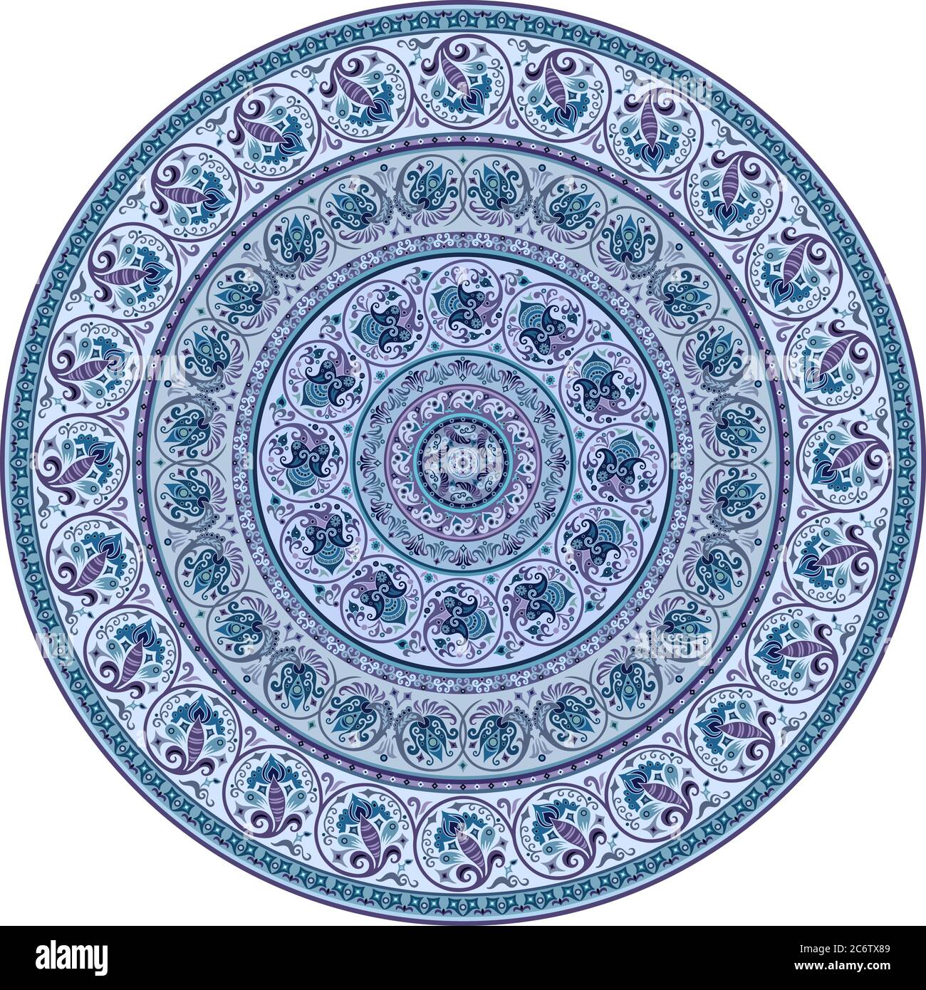 Vector ornament vintage ethnic round illustration Stock Vector Image ...