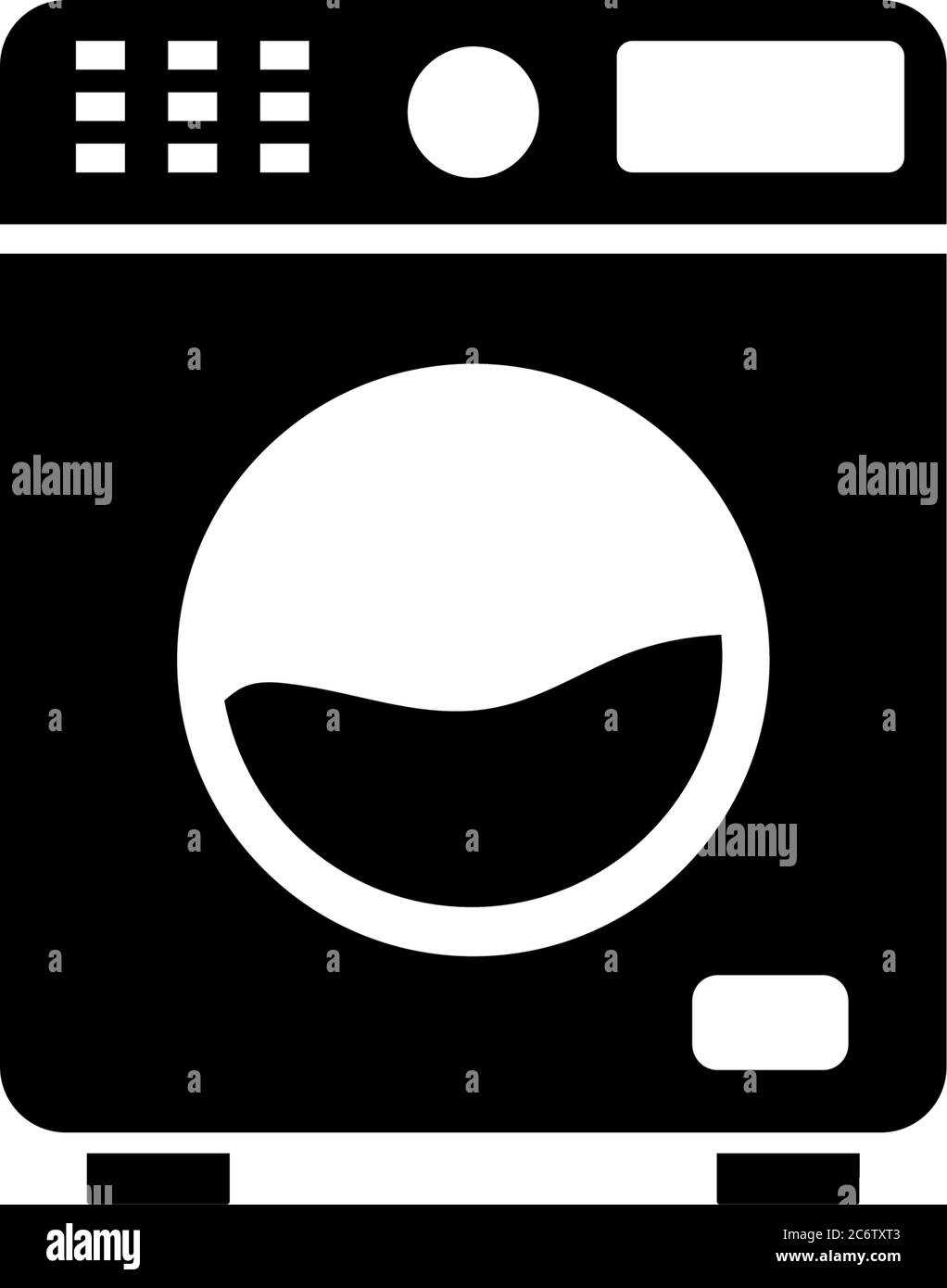 Washing Machine, Automatic Electric Washer. Flat Vector Icon ...