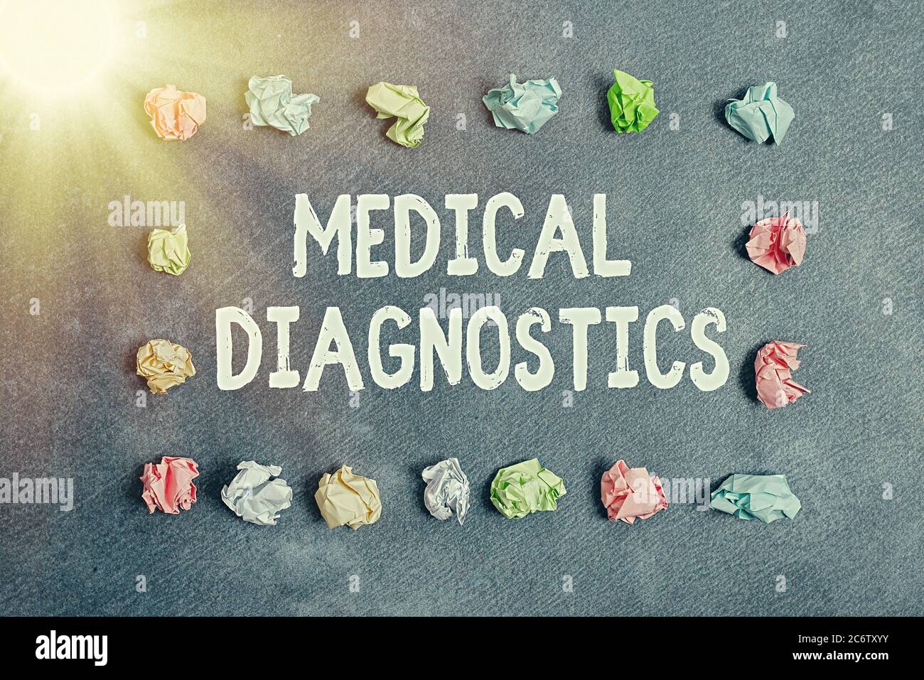 Handwriting text writing Medical Diagnostics. Conceptual photo act of ...