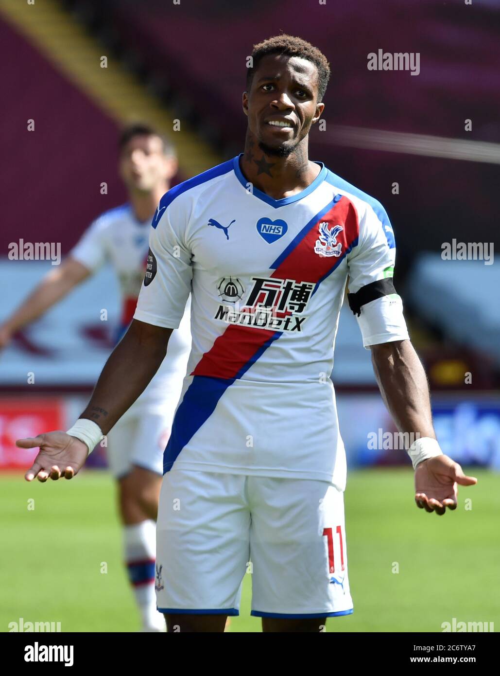 Crystal Palace's Wilfried Zaha during the Premier League match at Villa ...