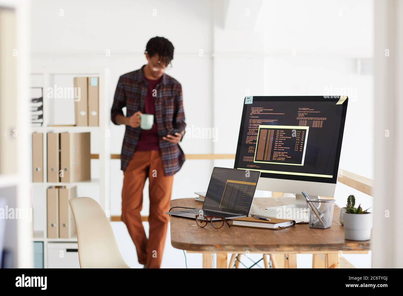 Background Image Of Programming Code On Computer Screen In Modern