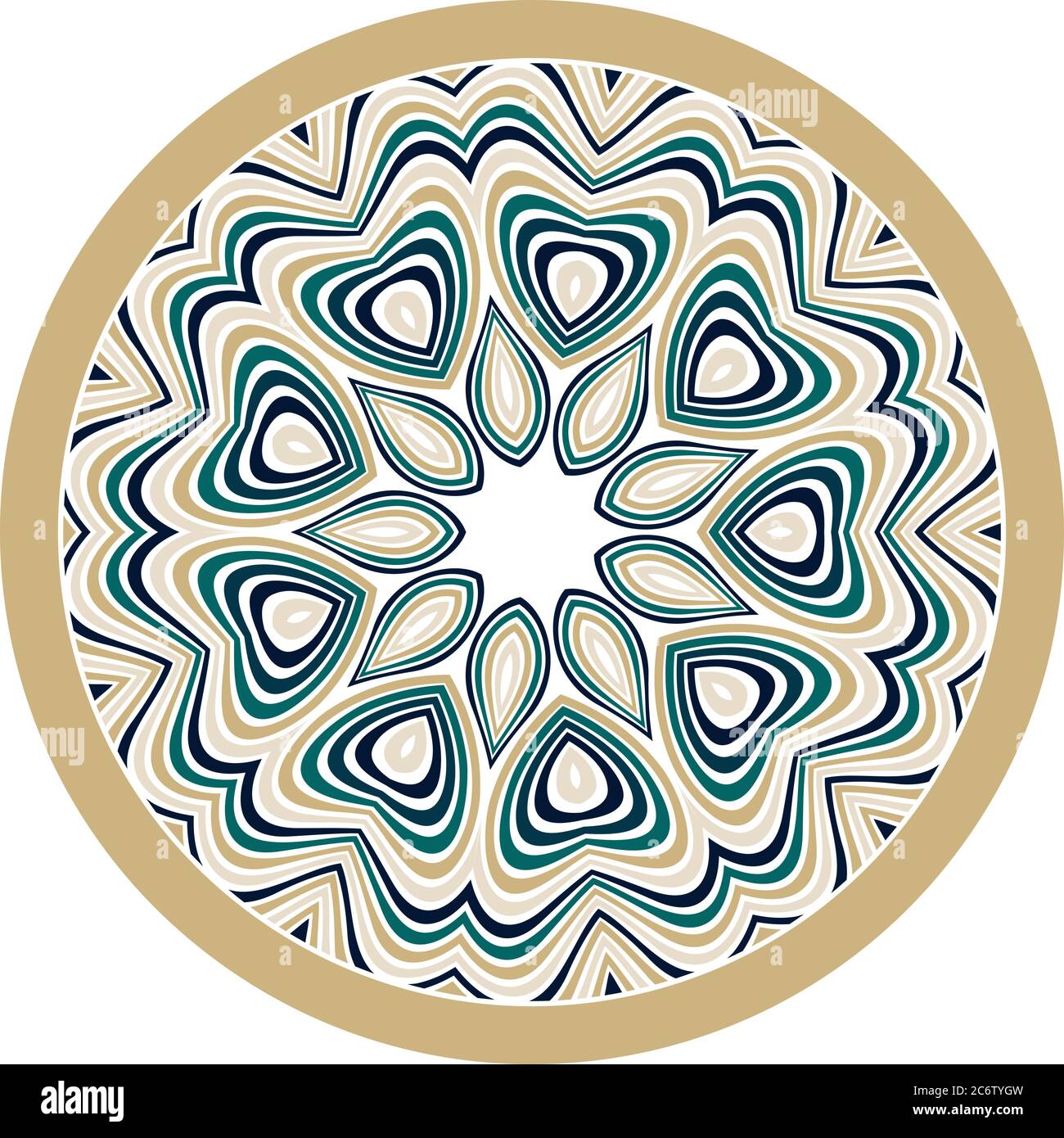 Vector ornament vintage ethnic round illustration Stock Vector Image ...