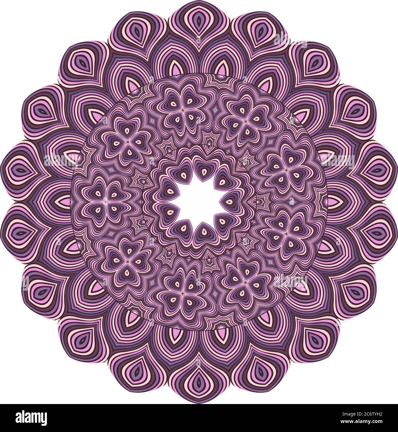 Vector ornament vintage ethnic round illustration Stock Vector Image ...