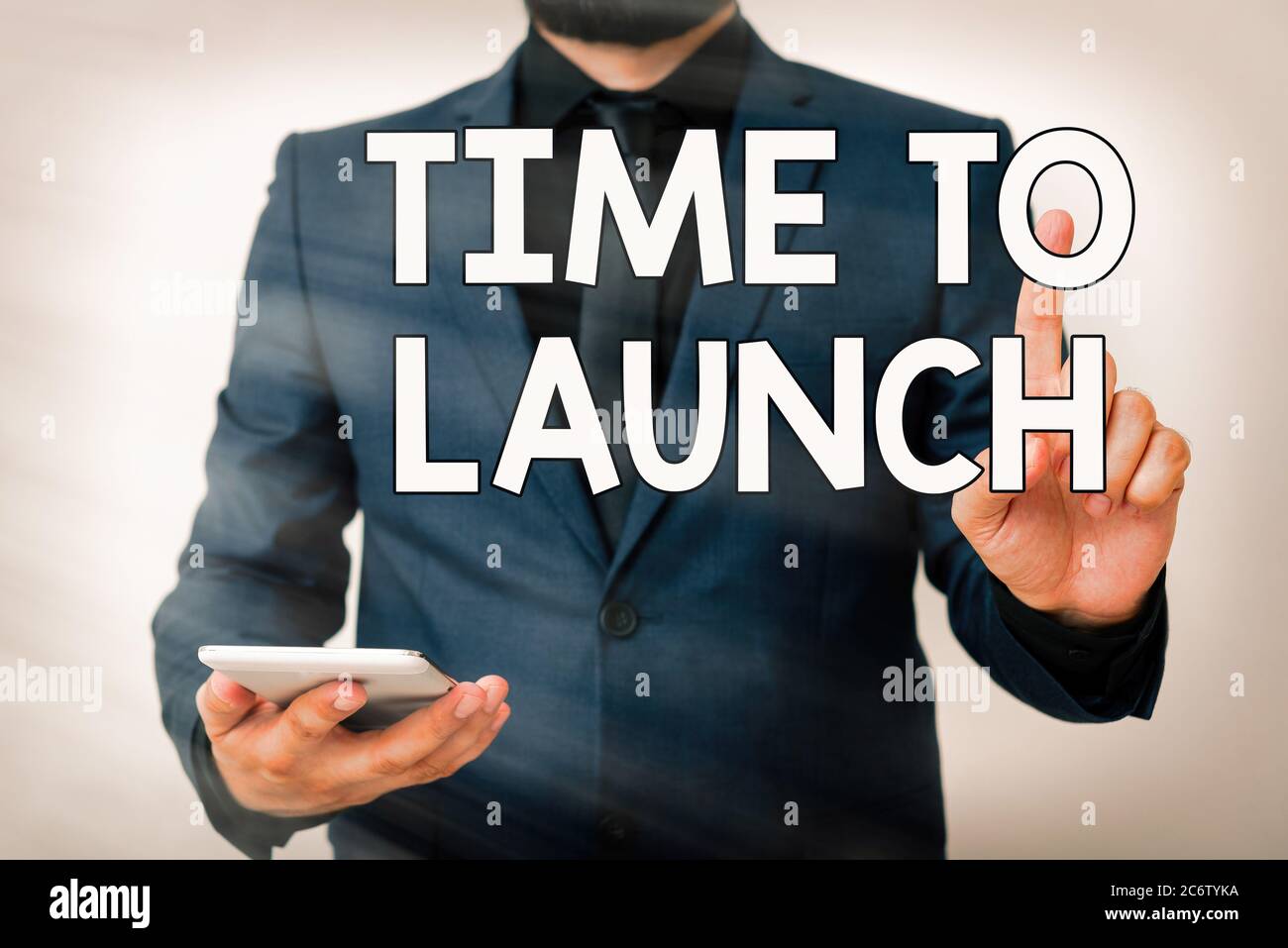 Conceptual hand writing showing Time To Launch. Concept meaning ...