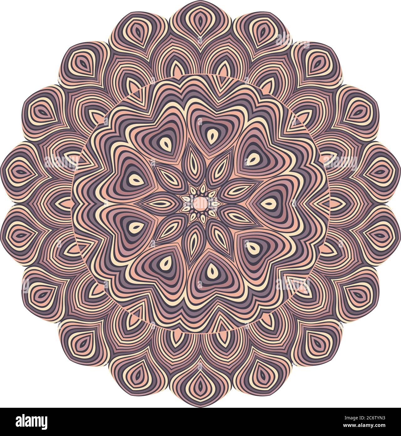 Vector ornament vintage ethnic round illustration Stock Vector Image ...
