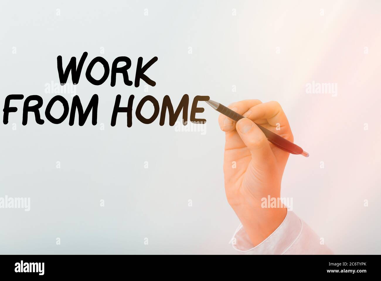 Handwriting text writing Work From Home. Conceptual photo communicating ...