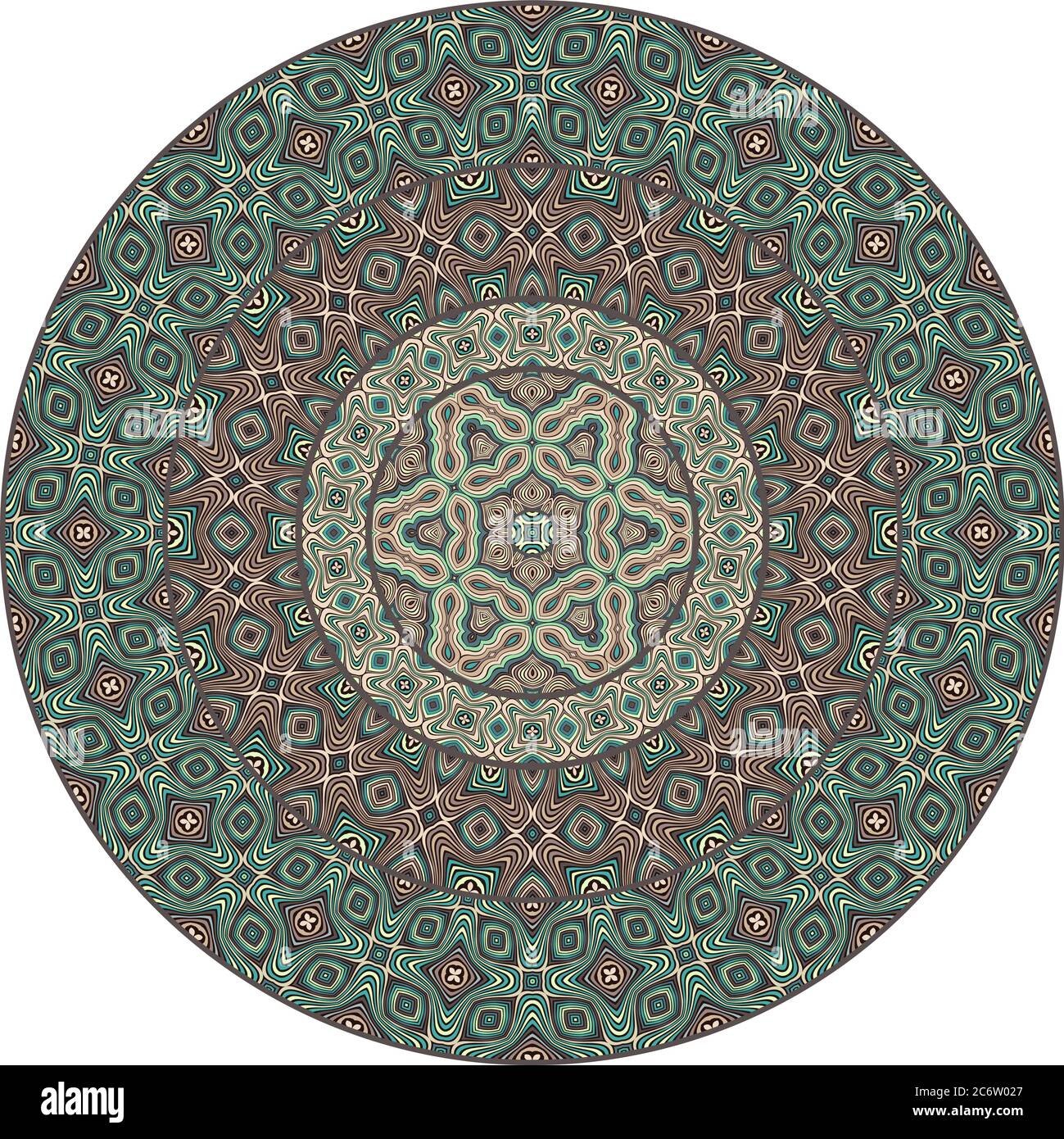 Vector ornament vintage ethnic round illustration Stock Vector Image ...