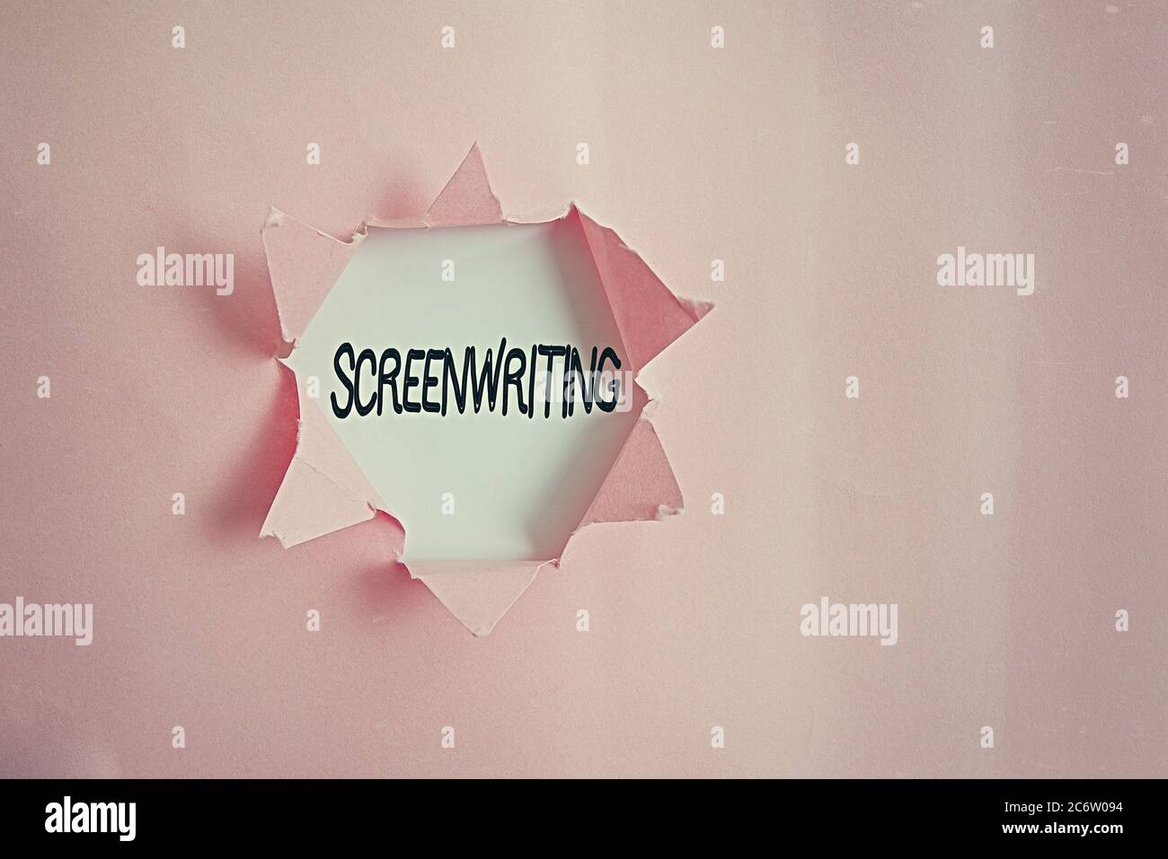 Handwriting text writing Screenwriting. Conceptual photo the art and ...