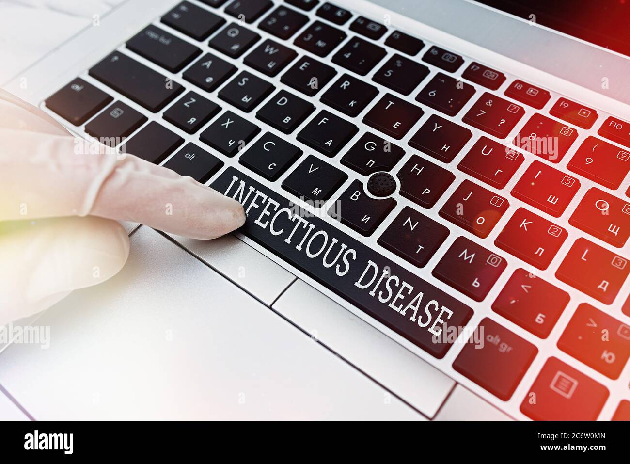 Writing note showing Infectious Disease. Business concept for caused by ...