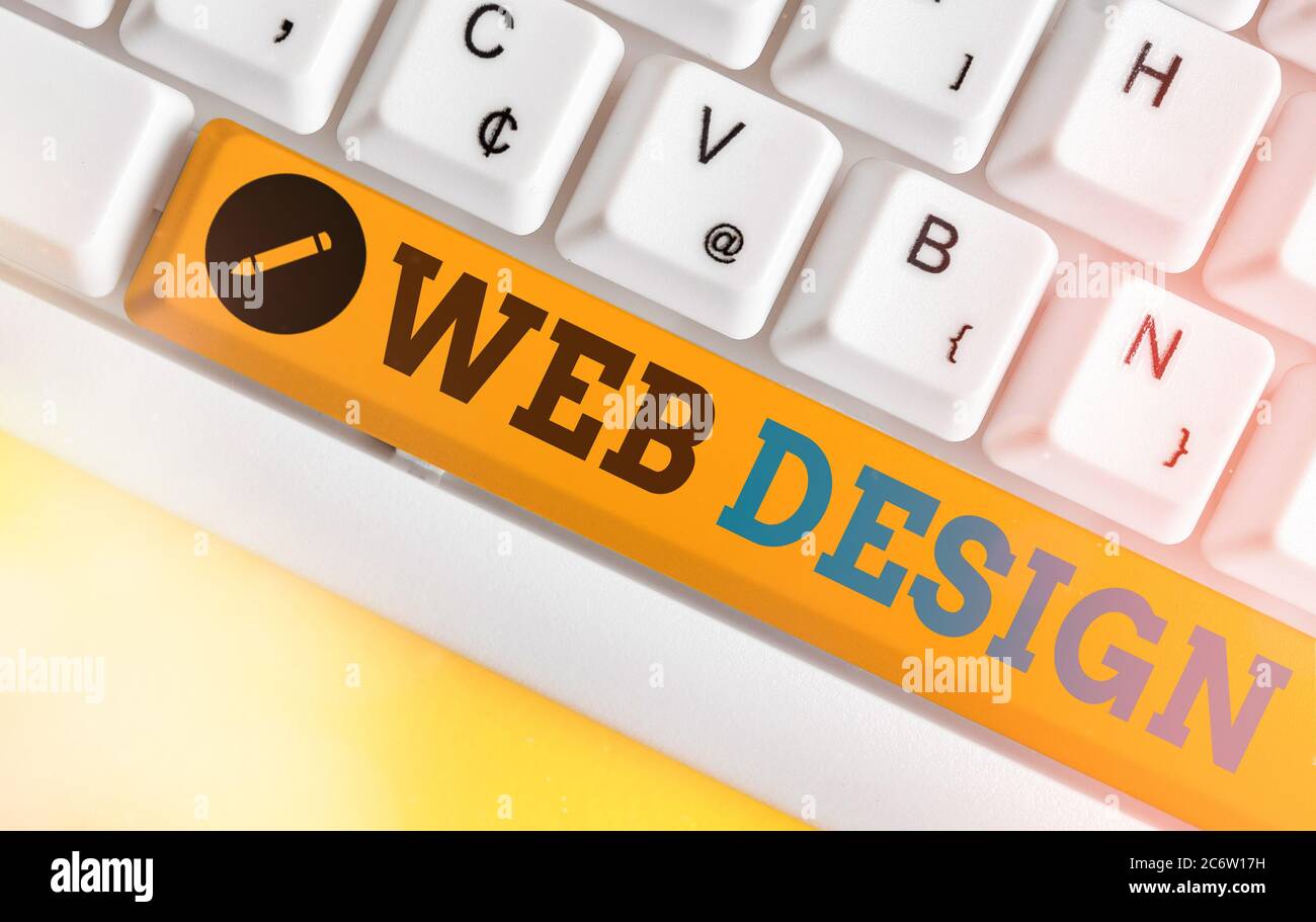 Handwriting text Web Design. Conceptual photo website creation which ...