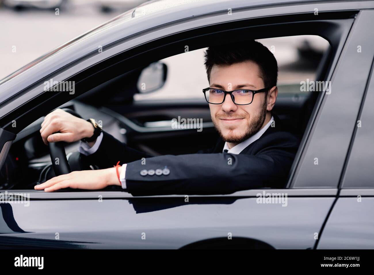Cool guy in car hi-res stock photography and images - Alamy
