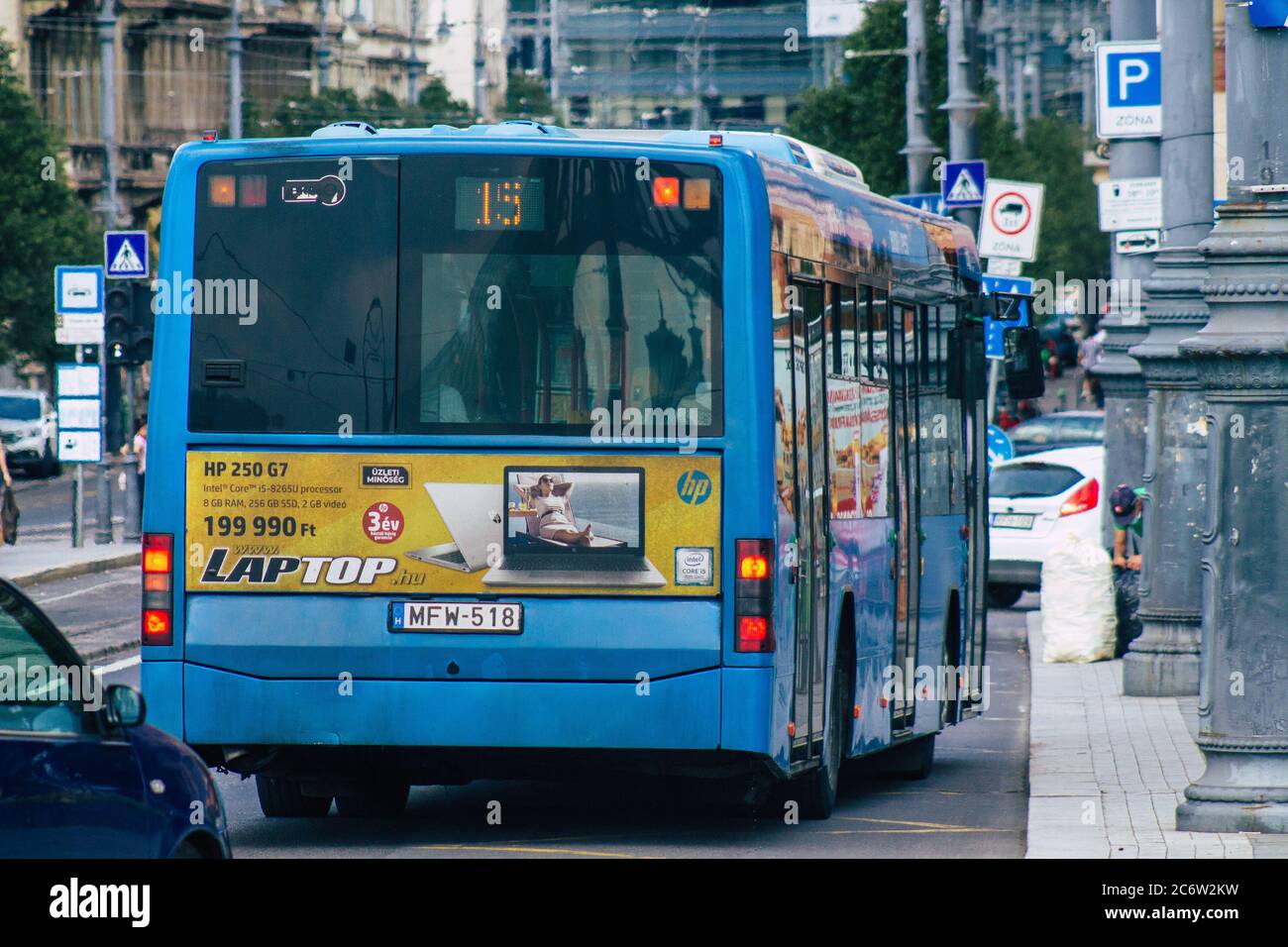 Budapest Hungary july 11, 2020 View of a traditional Hungarian public ...