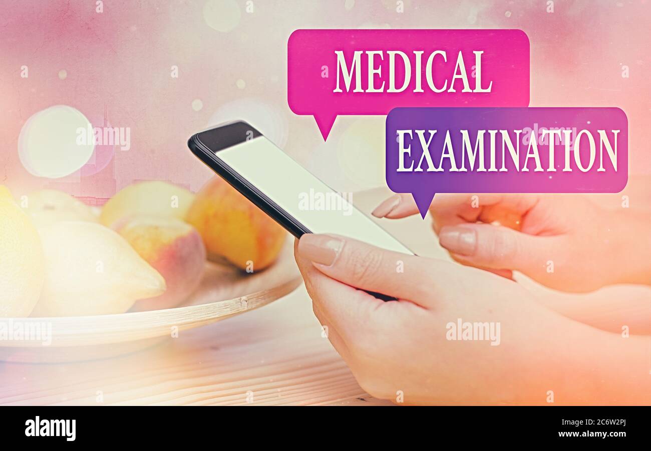 Word writing text Medical Examination. Business photo showcasing the ...