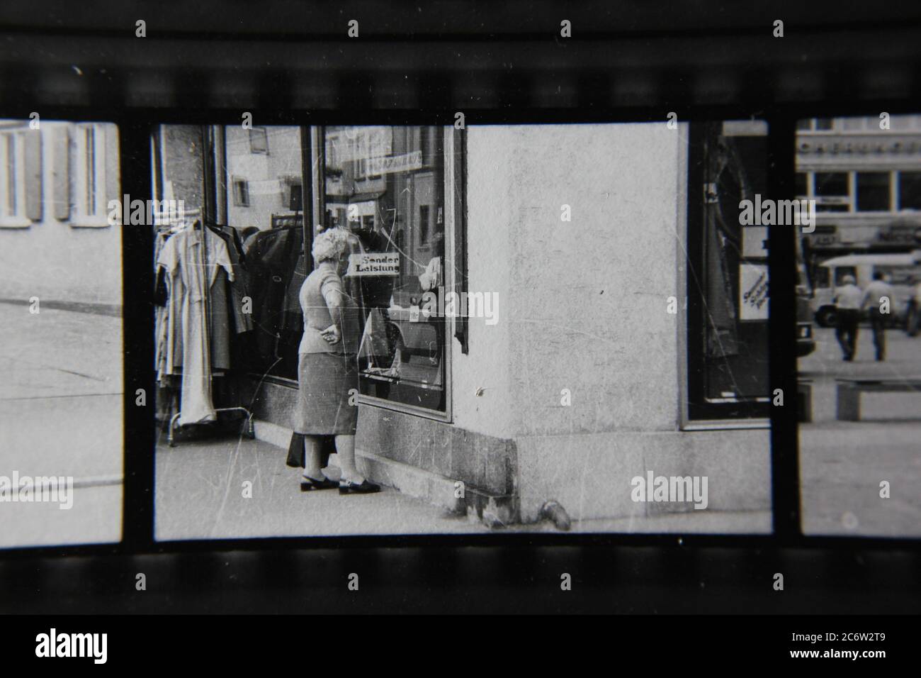 Fine 70s vintage contact print black and white photography of an older ...