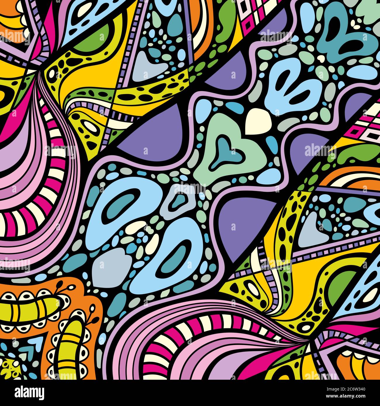 Vector modern cartoon hand drawn background Stock Vector Image & Art ...
