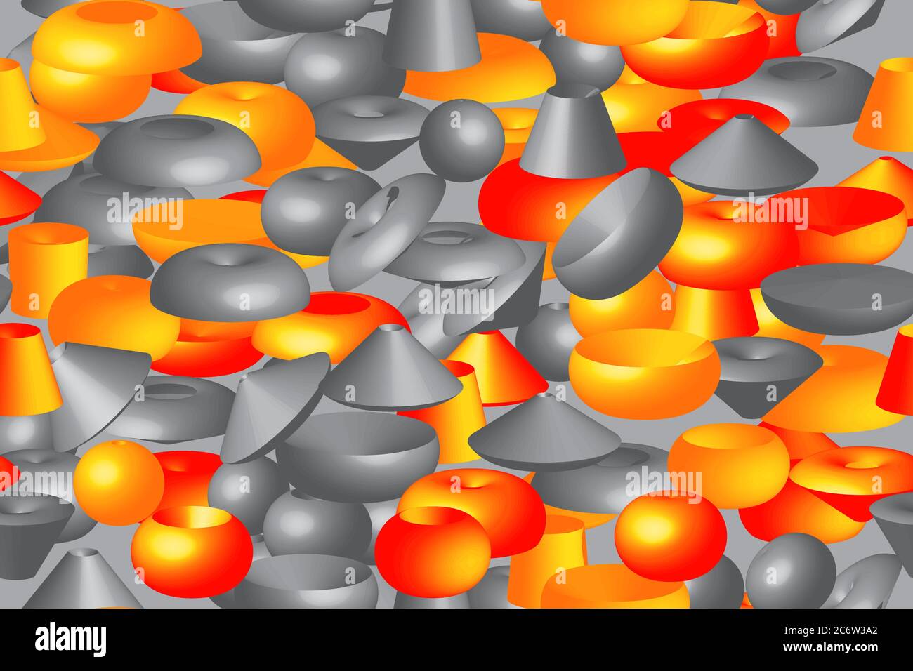 Abstract Color Volume Shapes 3D Seamless Illustration Pattern Stock ...