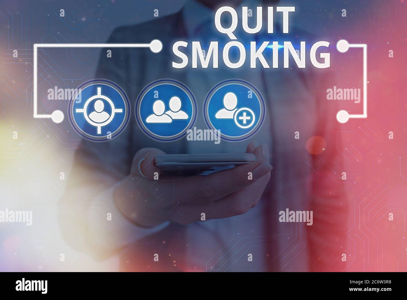 Text sign showing Quit Smoking. Business photo showcasing the process ...