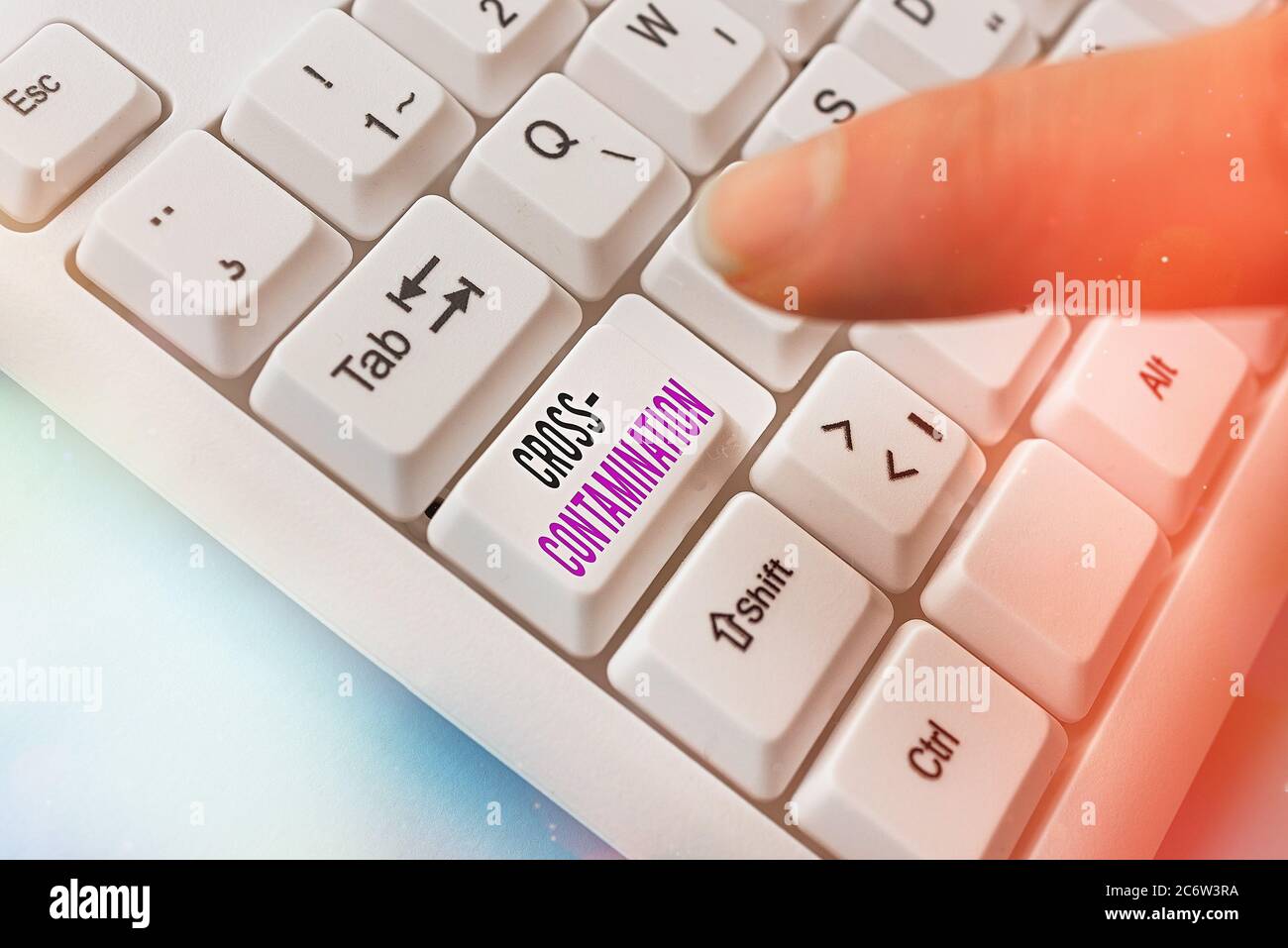 Handwriting text Cross Contamination. Conceptual photo Unintentional ...