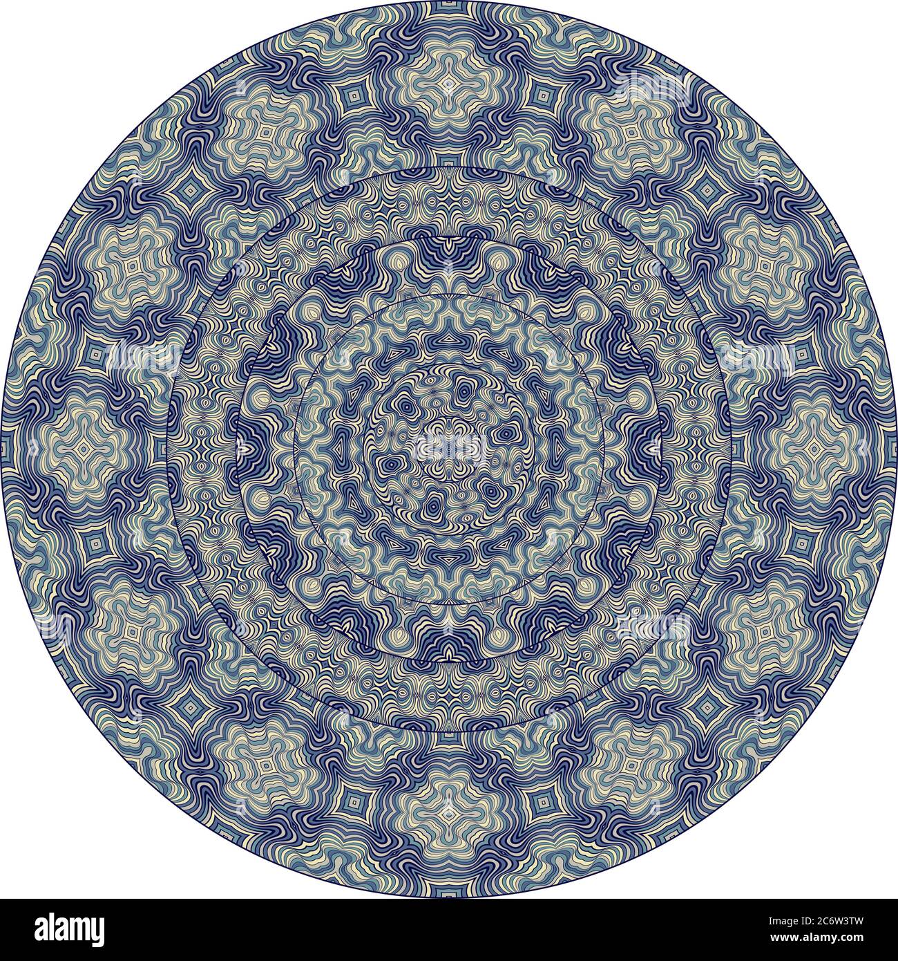 Vector ornament vintage ethnic round illustration Stock Vector Image ...
