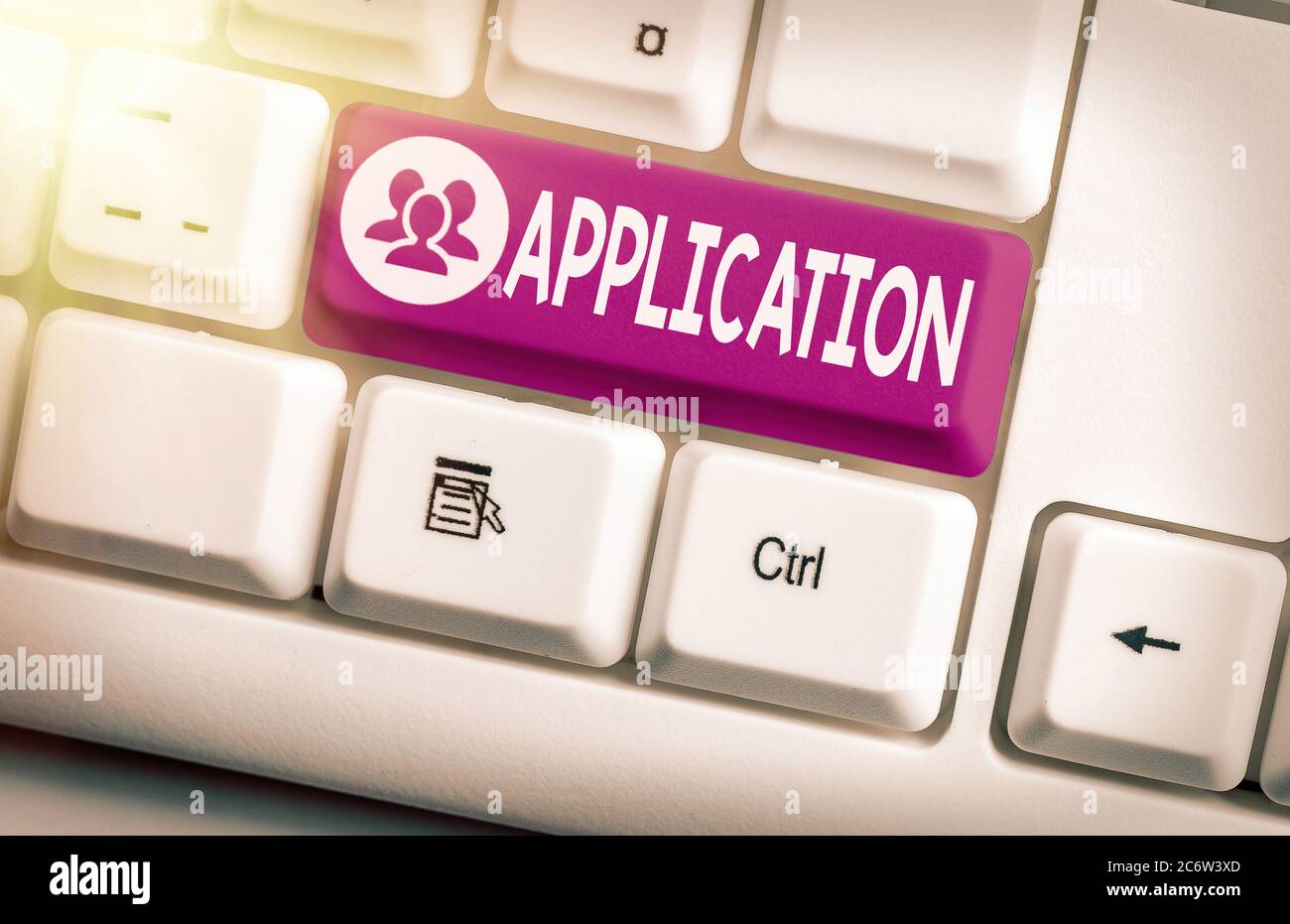 Handwriting text Application. Conceptual photo an order for something ...