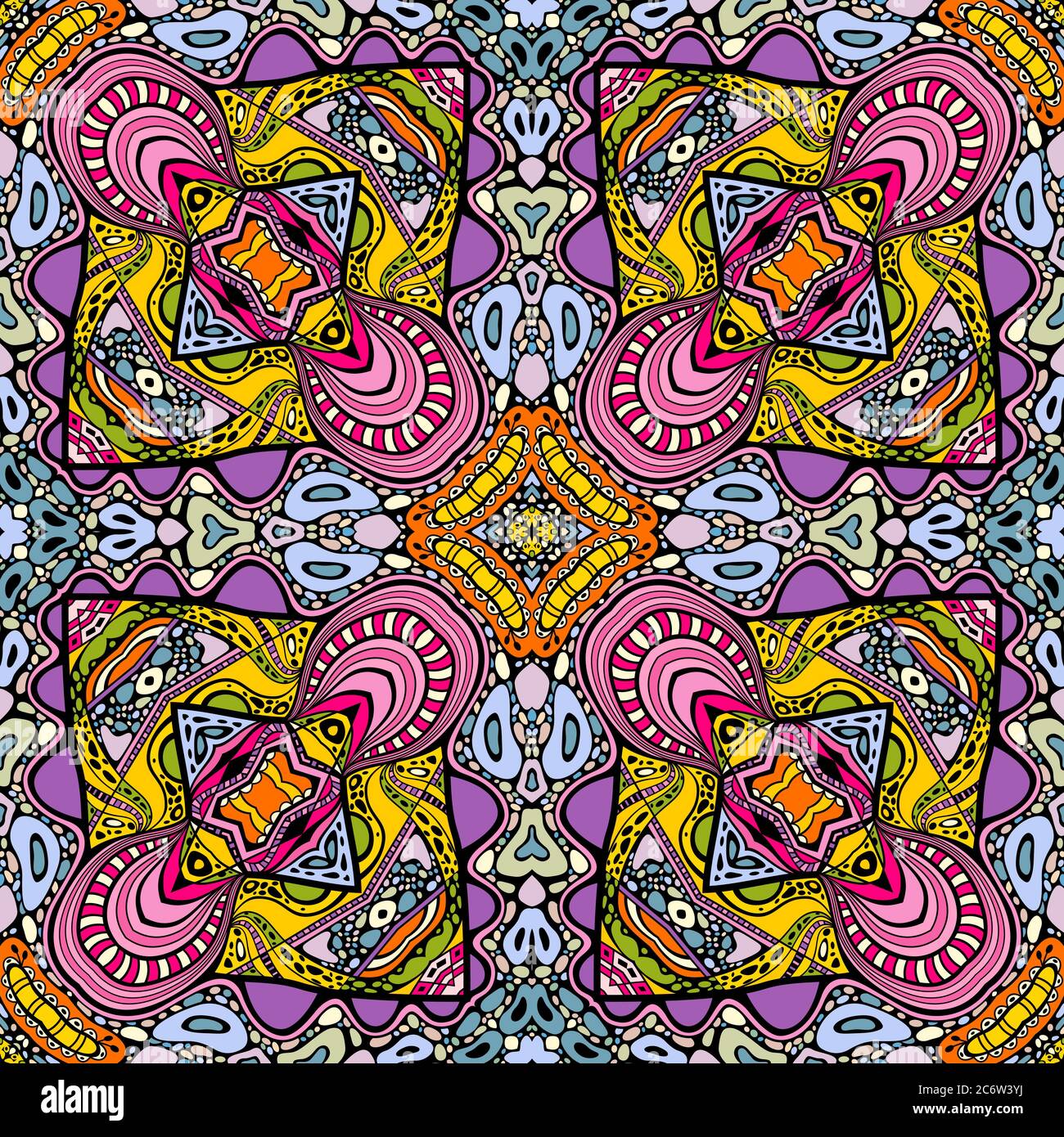 Vector abstract modern cartoon seamless pattern Stock Vector Image ...