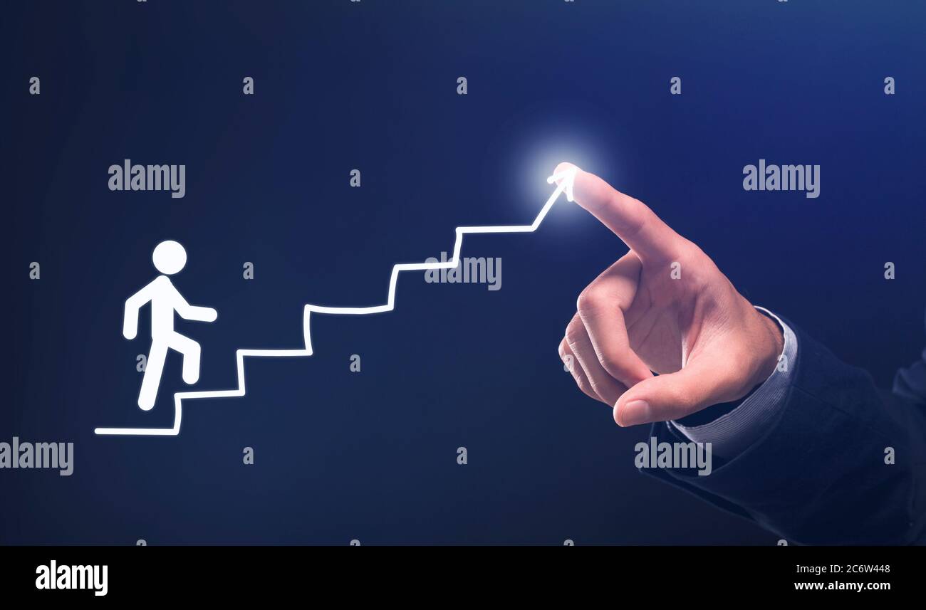 Stickman staircase hi-res stock photography and images - Alamy