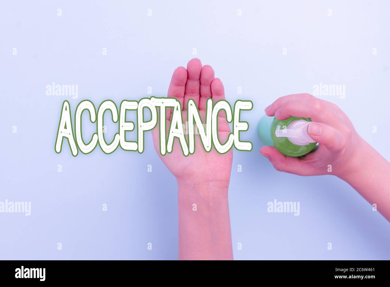 Handwriting text Acceptance. Conceptual photo when you agree to take ...