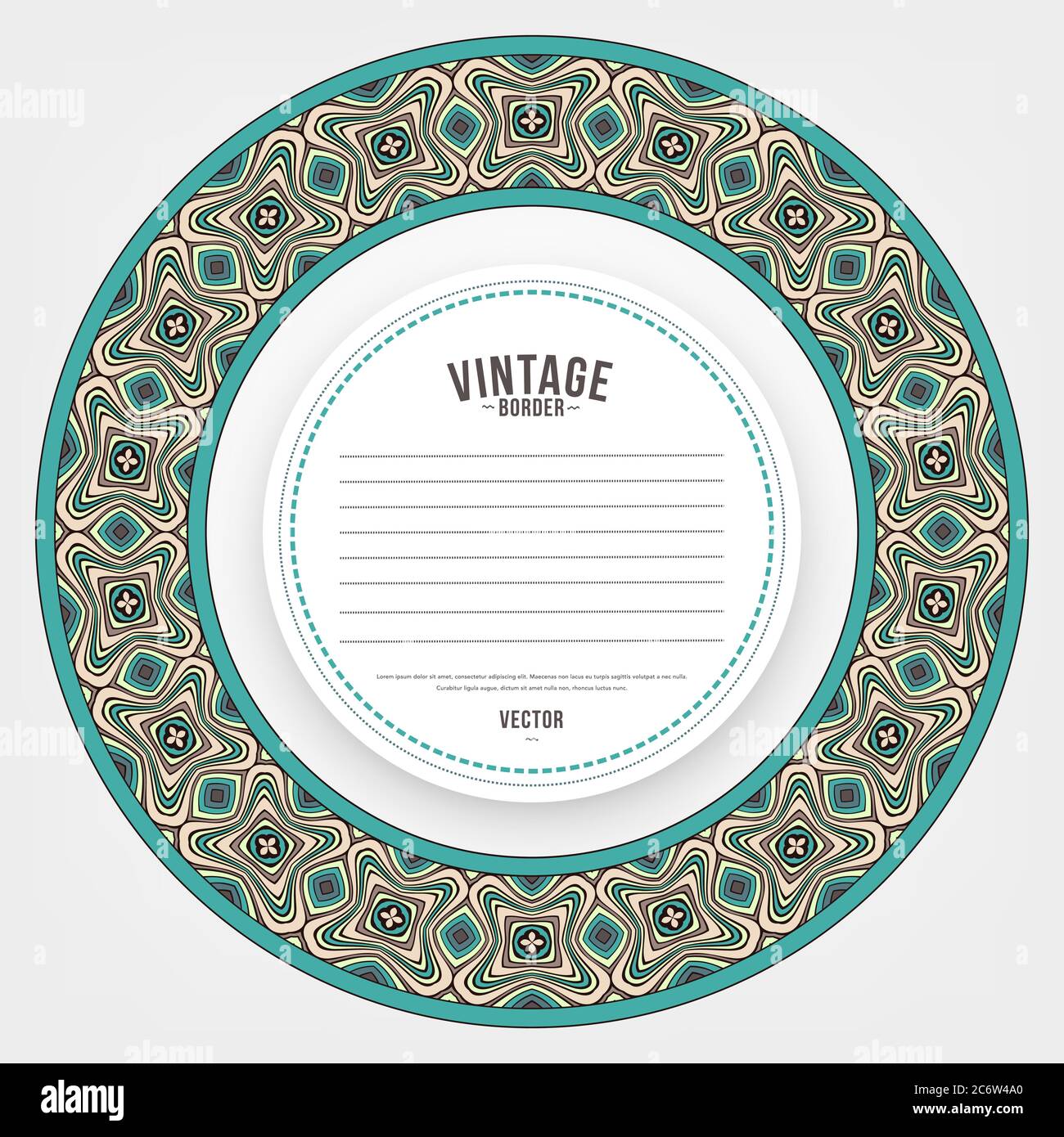 Vector ornamental vintage ethnic round frame Stock Vector Image & Art ...
