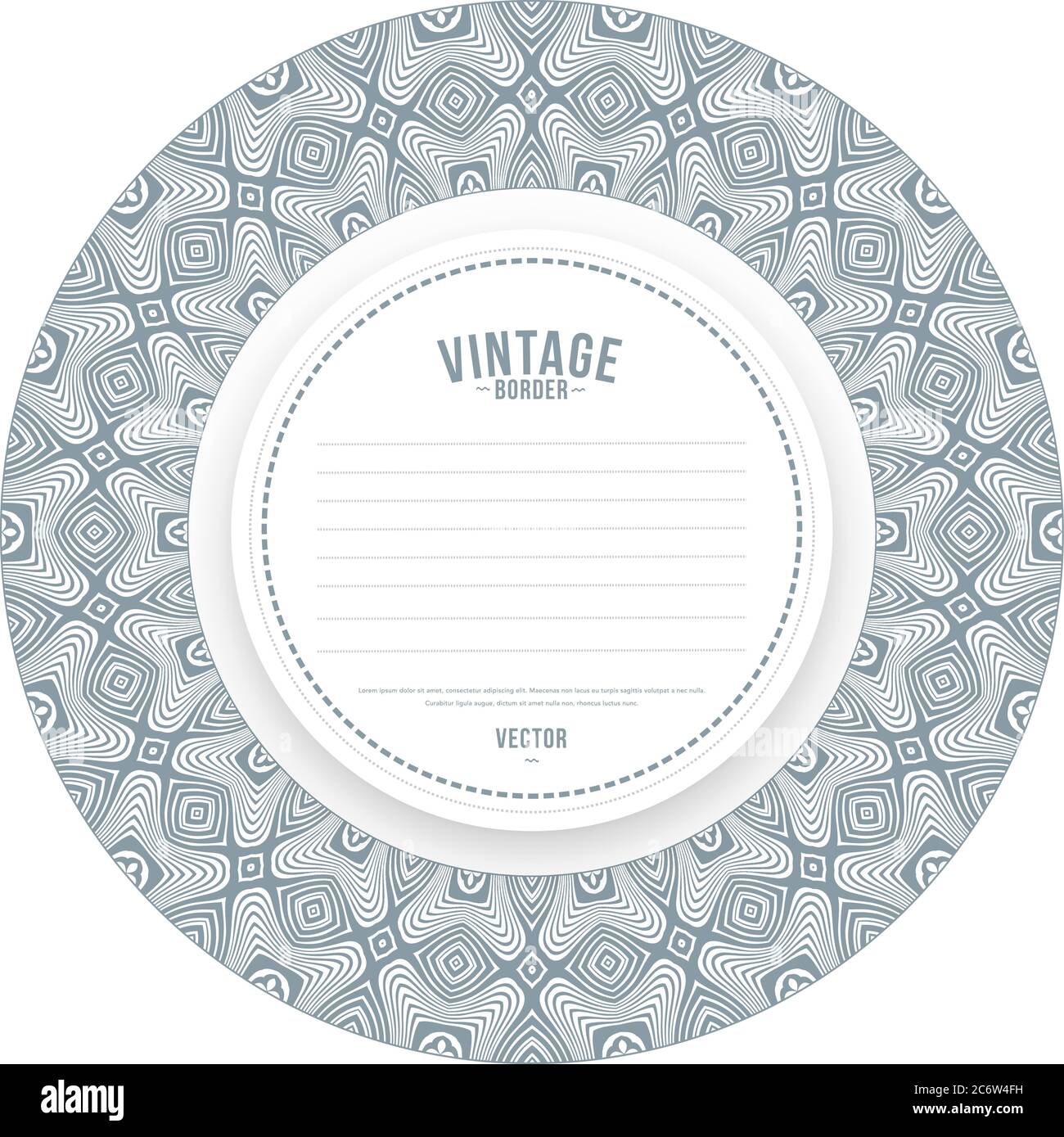 Vector ornamental vintage ethnic round frame Stock Vector Image & Art ...