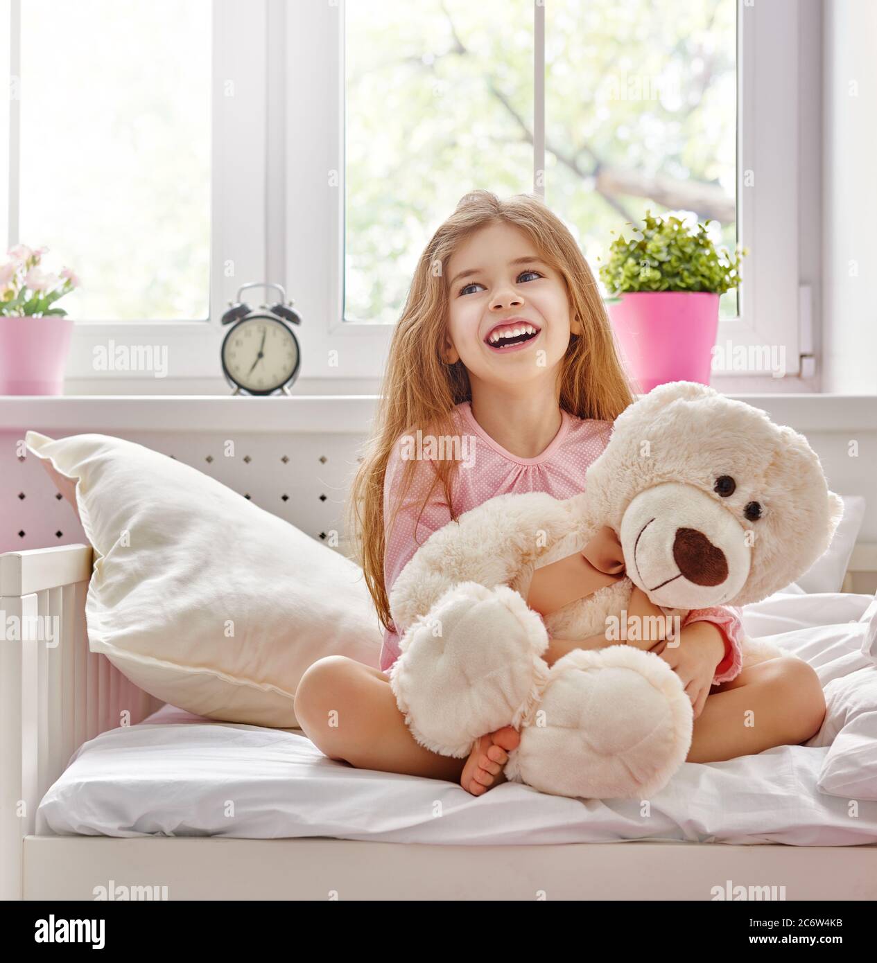 Child waking up sunlight hi-res stock photography and images - Alamy