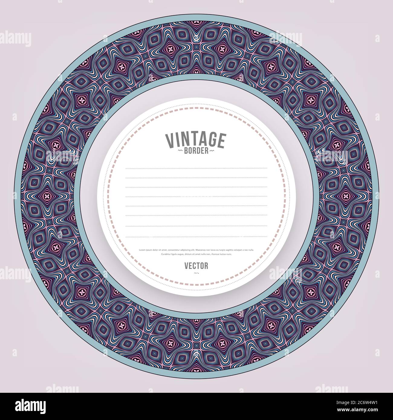 Vector ornamental vintage ethnic round frame Stock Vector Image & Art ...