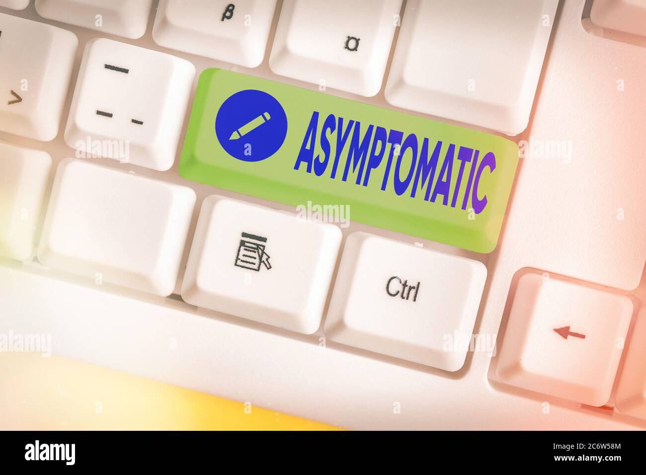 Text sign showing Asymptomatic. Business photo showcasing a condition ...