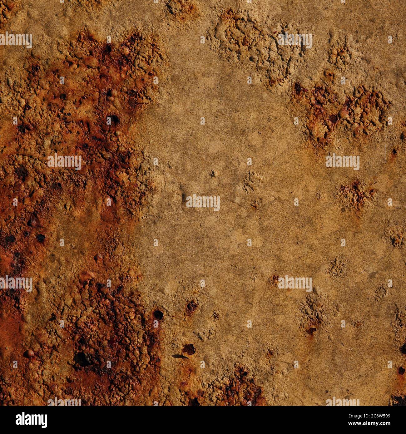 Rust mottled covered weathered iron metal texture background with ...