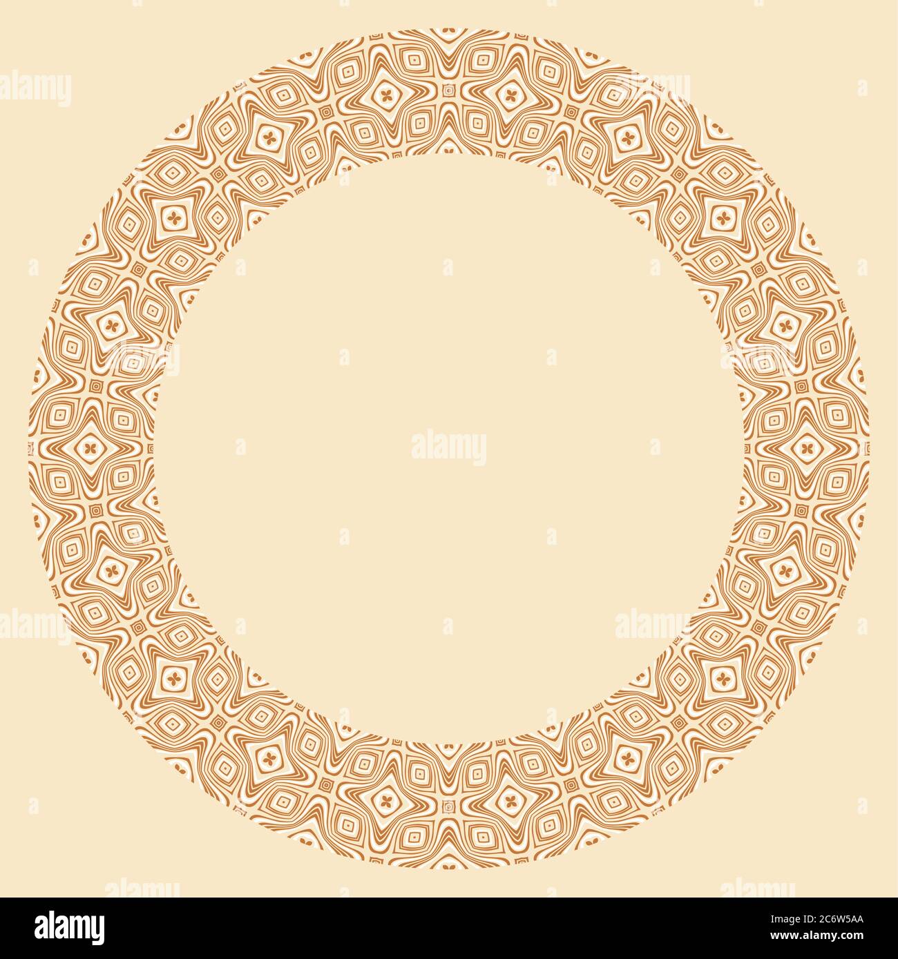 Vector ornamental vintage ethnic round frame Stock Vector Image & Art ...