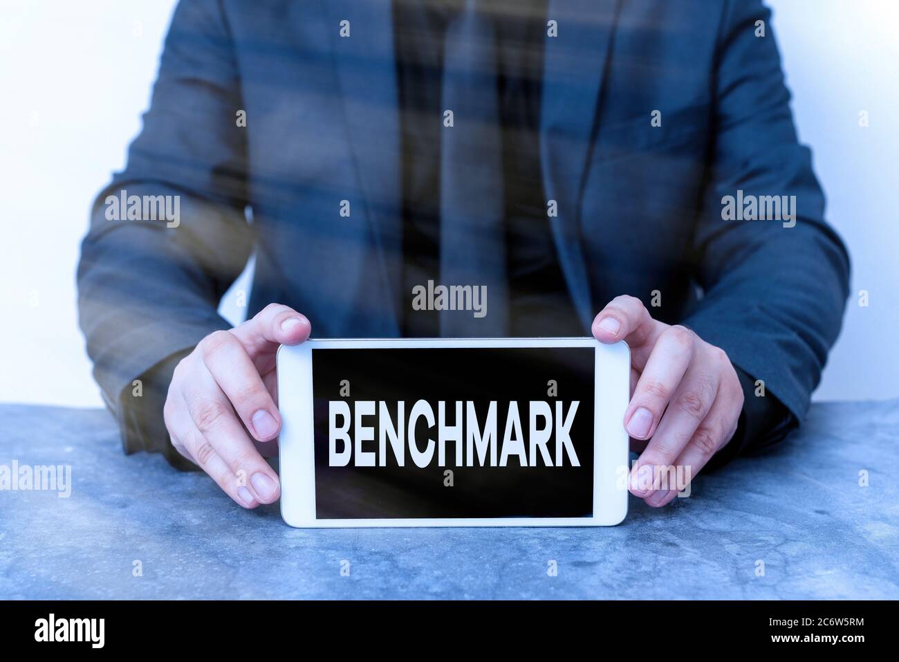 Word writing text Benchmark. Business photo showcasing a reference ...