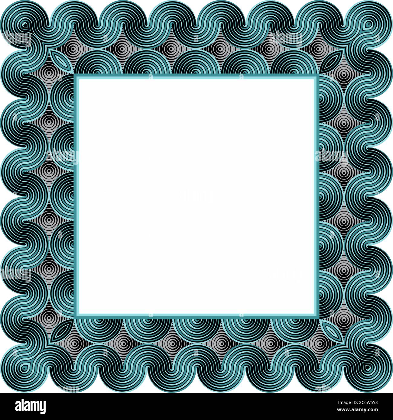 Vector geometric border with distortion effect Stock Vector Image & Art ...