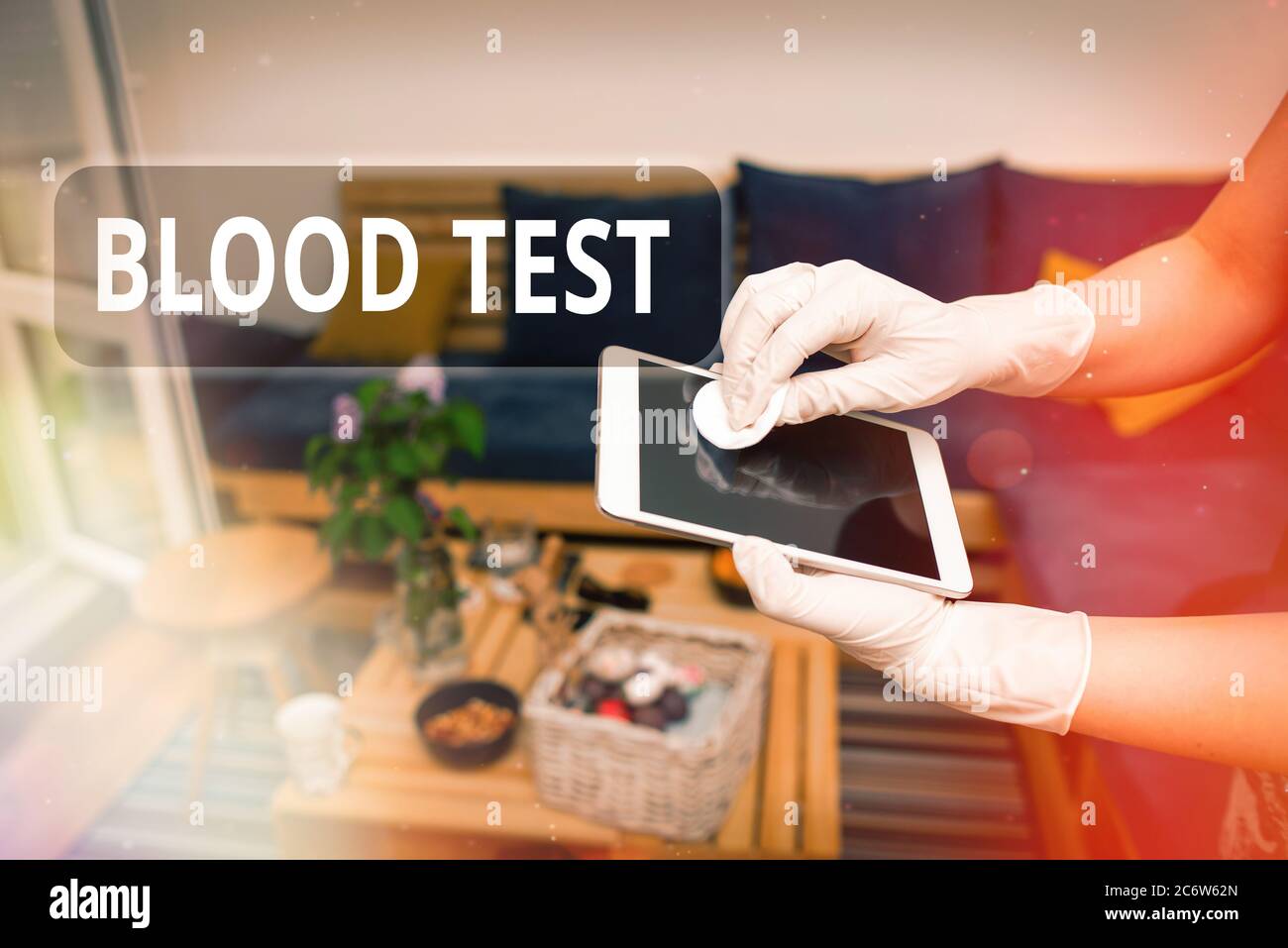 Handwriting text writing Blood Test. Conceptual photo Extracted blood ...