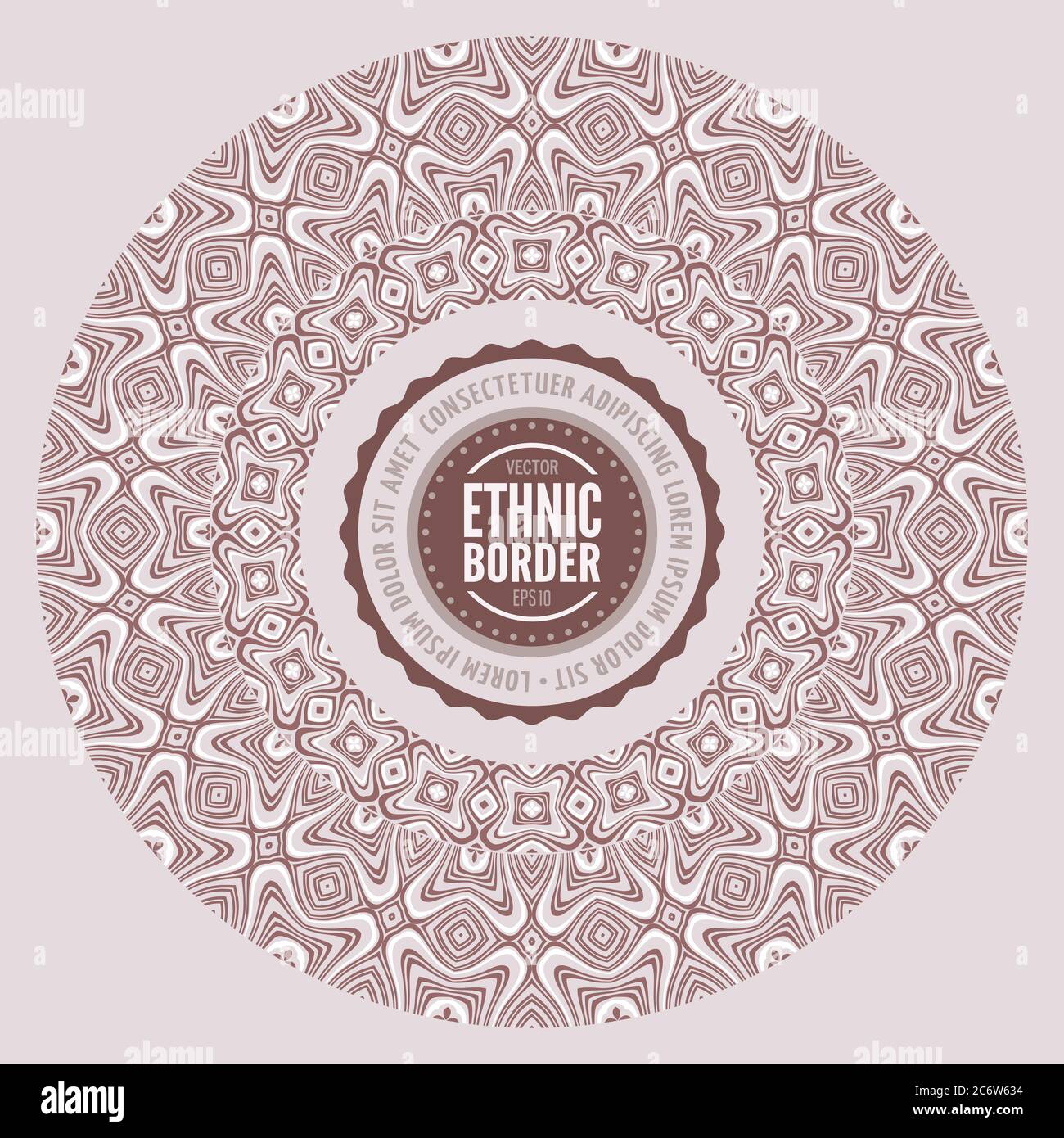 Vector ornamental vintage ethnic round frame Stock Vector Image & Art ...