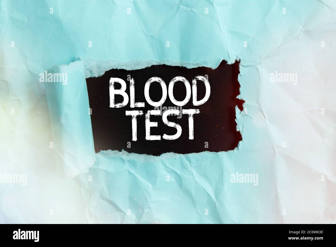 Handwriting text Blood Test. Conceptual photo Extracted blood sample ...