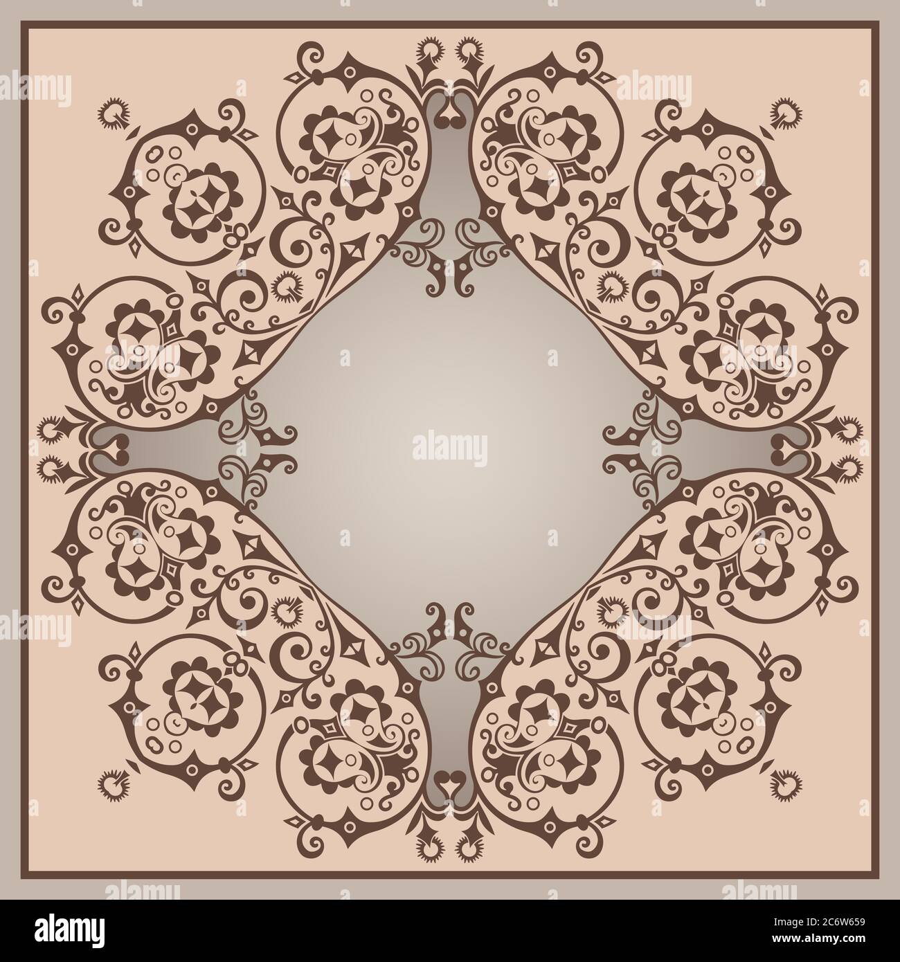 Vector floral ethnic ornamental illustration Stock Vector Image & Art ...