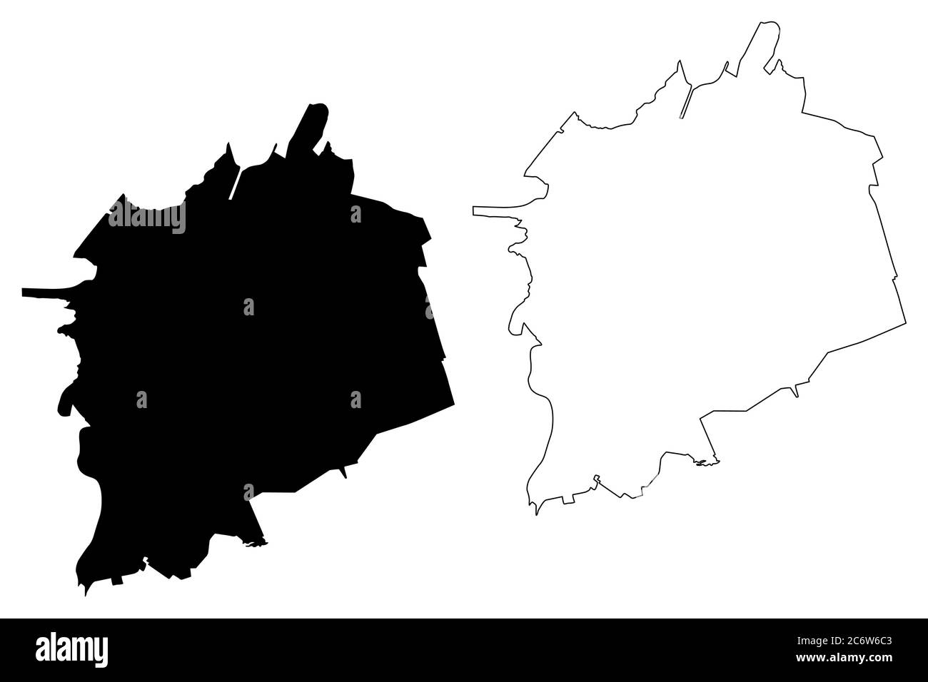 Saltillo City (United Mexican States, Mexico, Coahuila State) map ...
