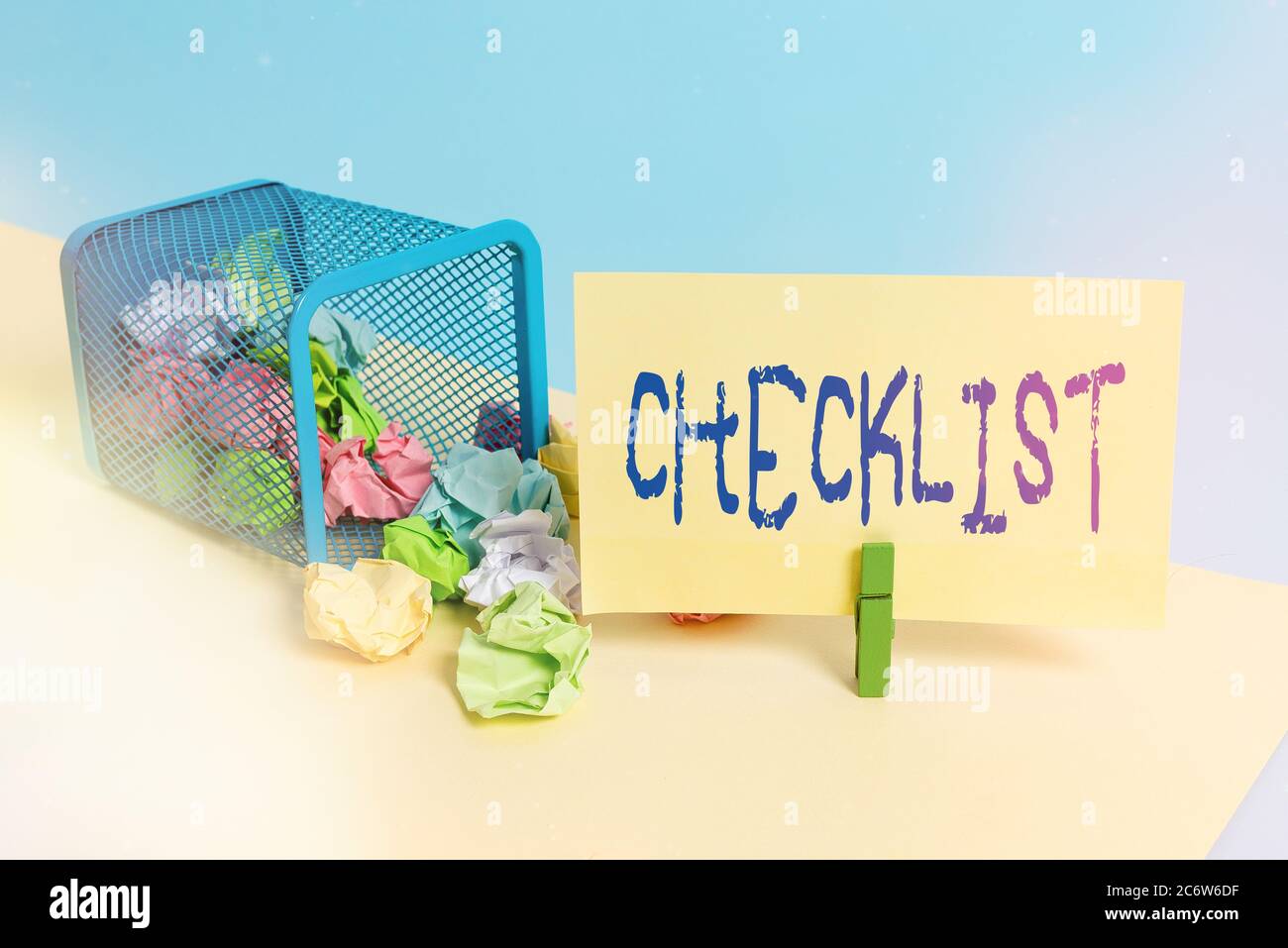 Handwriting text writing Checklist. Conceptual photo a list of required ...