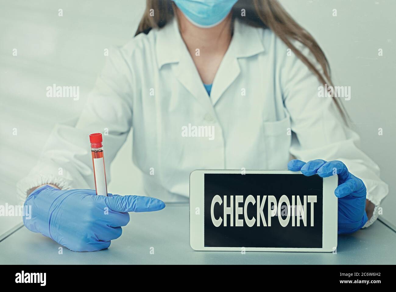 Writing note showing Checkpoint. Business concept for manned entrance ...