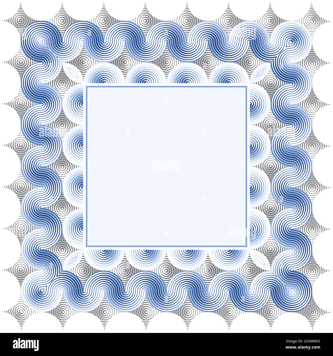 Vector geometric border with distortion effect Stock Vector Image & Art ...