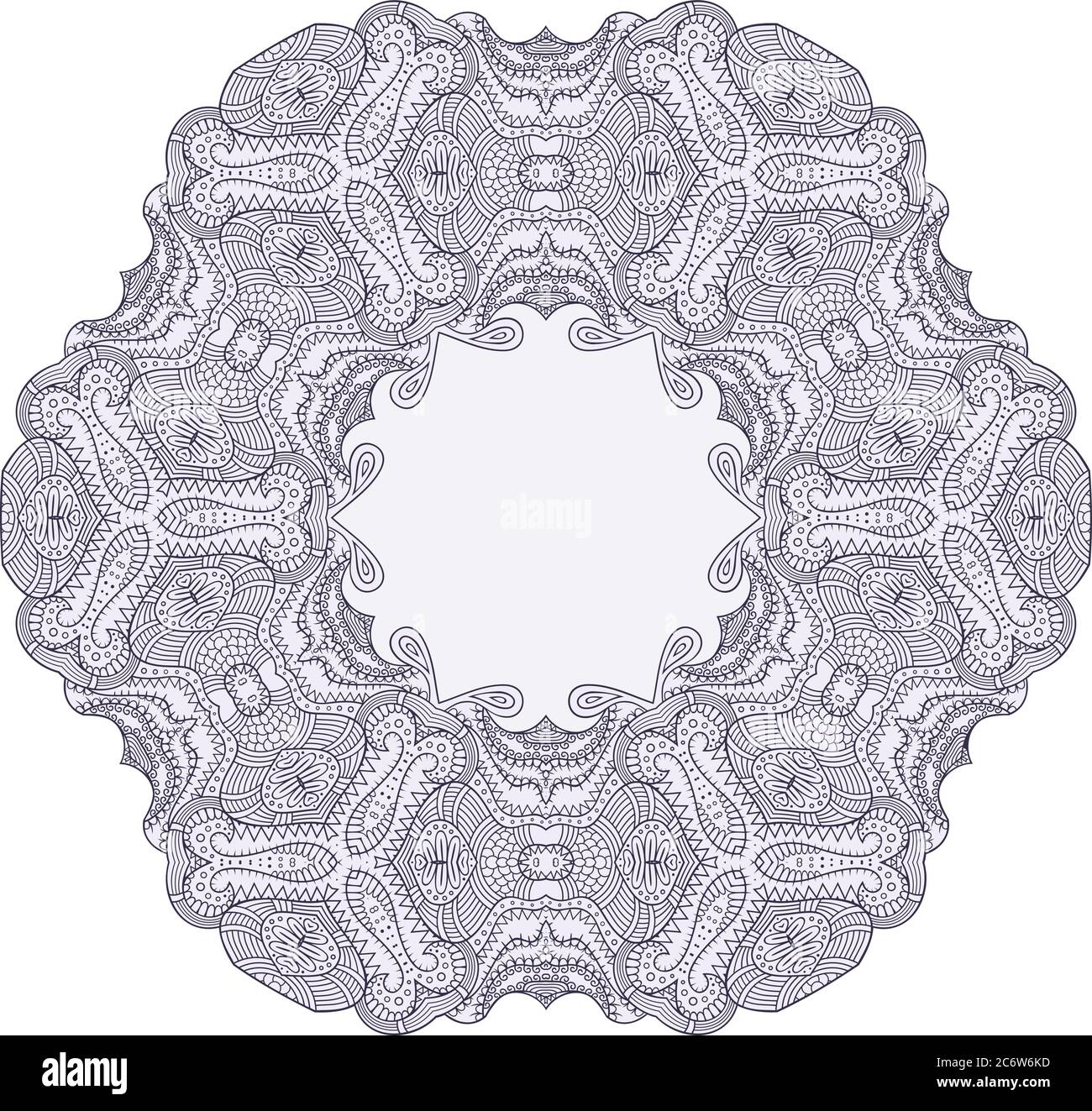 Vector ornamental vintage ethnic round frame Stock Vector Image & Art ...