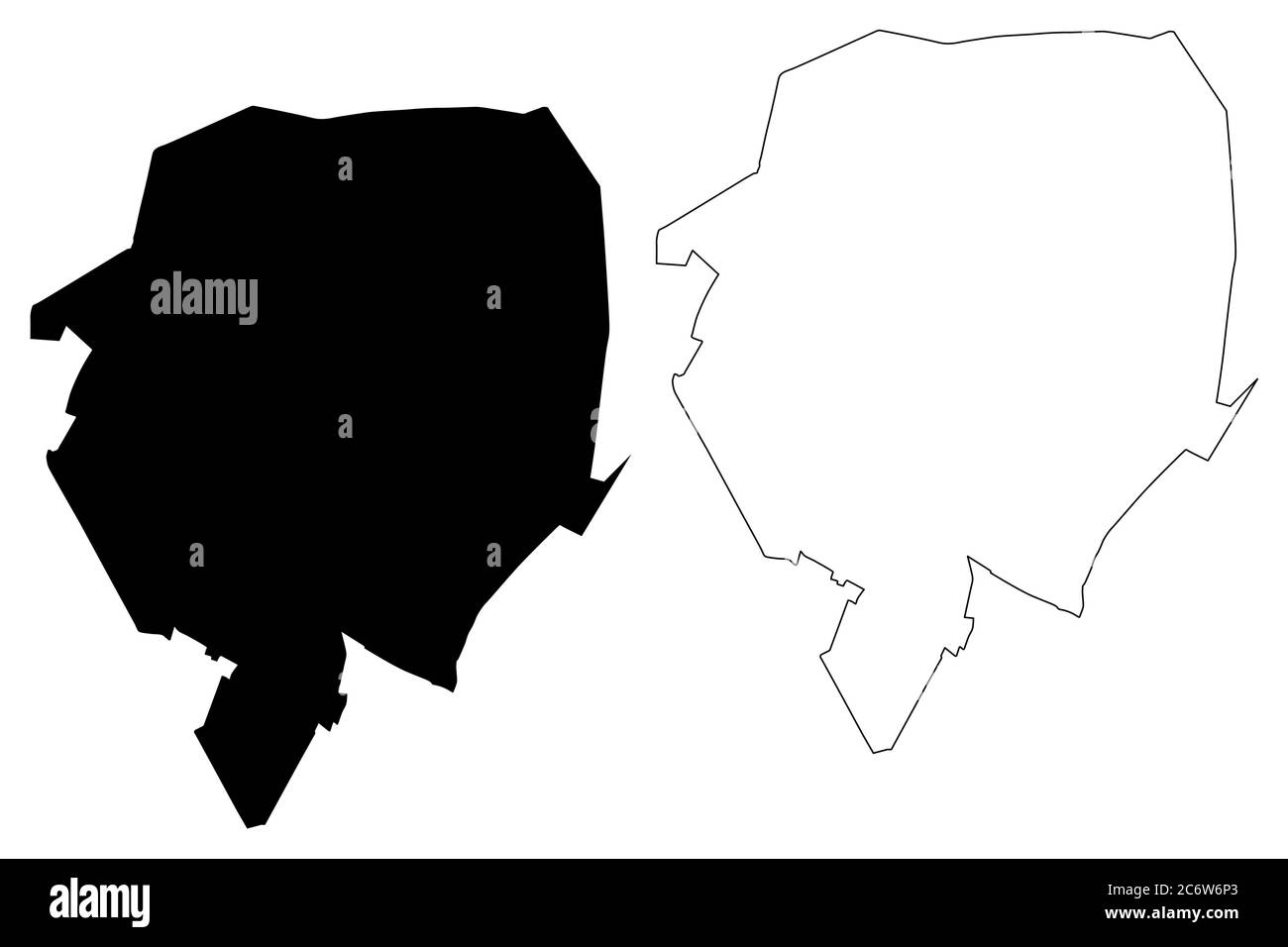 Chimalhuacan City (United Mexican States, Mexico) map vector ...