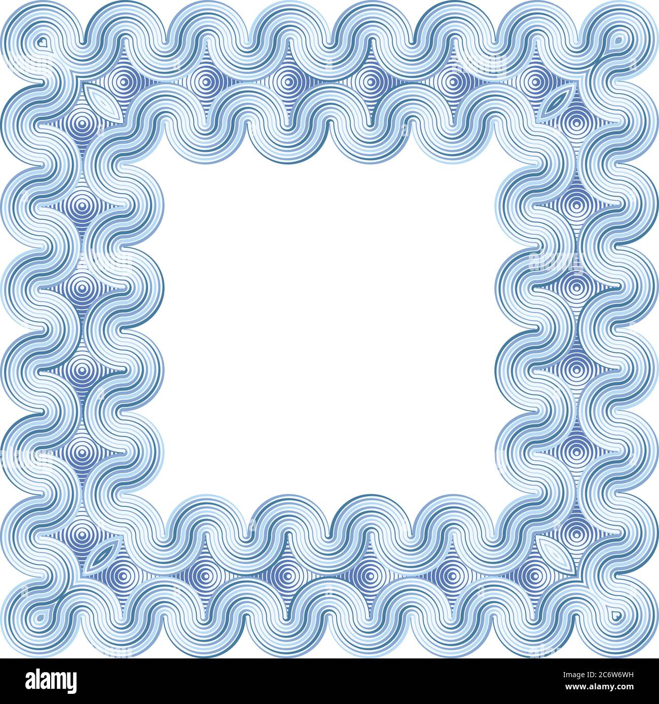 Vector geometric border with distortion effect Stock Vector Image & Art ...