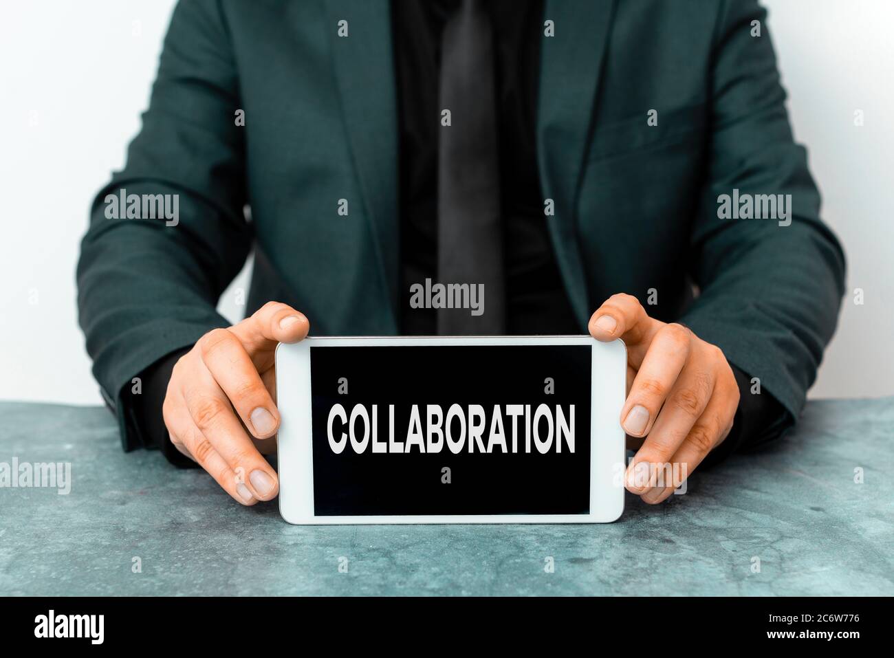 Word writing text Collaboration. Business photo showcasing process of ...
